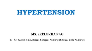"Comprehensive Overview of Hypertension and Its Nursing Management Approaches" | PPTX