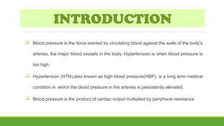 HYPERTENSION III SEMESTER ADULT HEALTH NURSING-I | PPTX