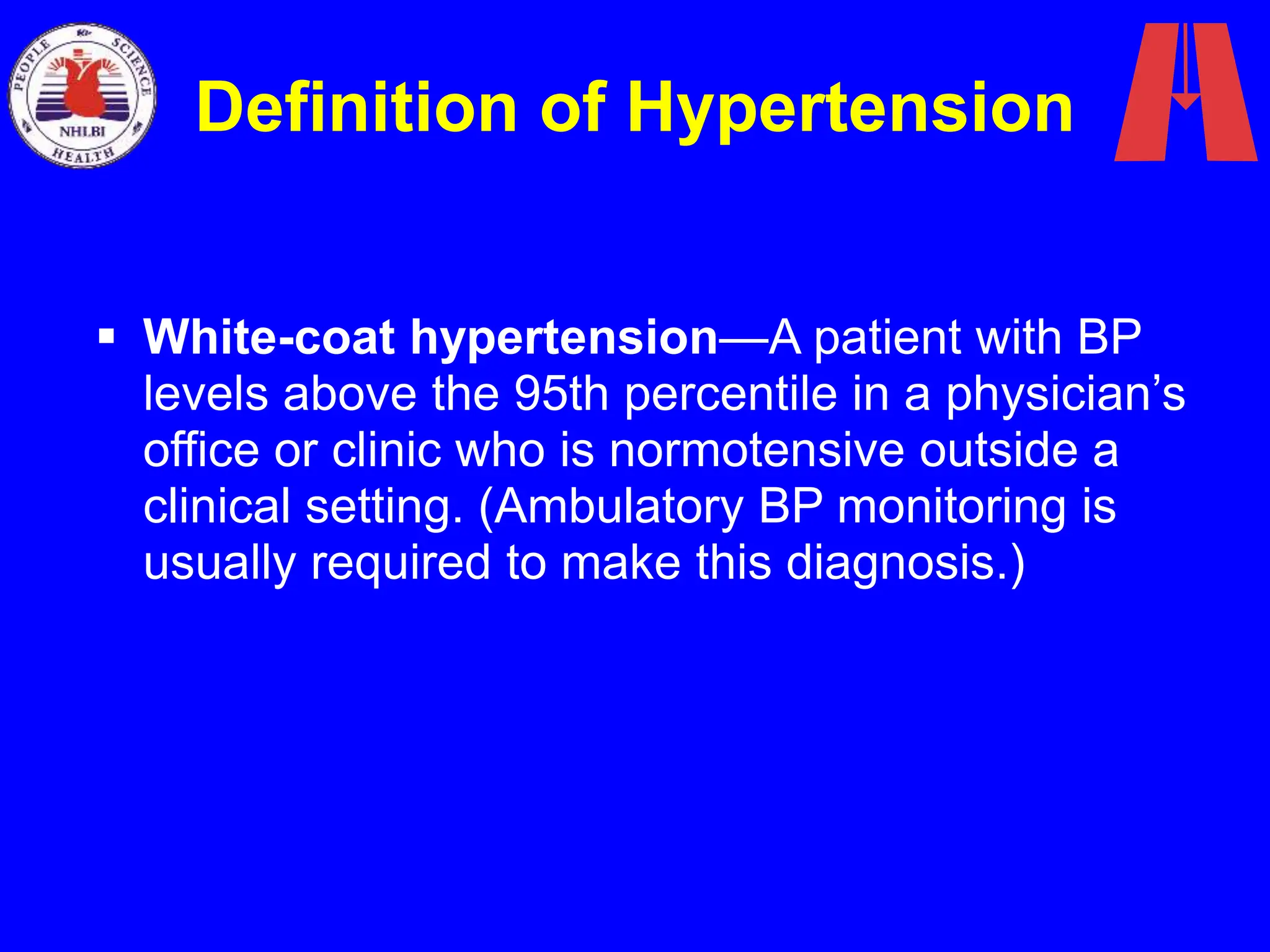 Hypertension in Children and Adolescents | PPT