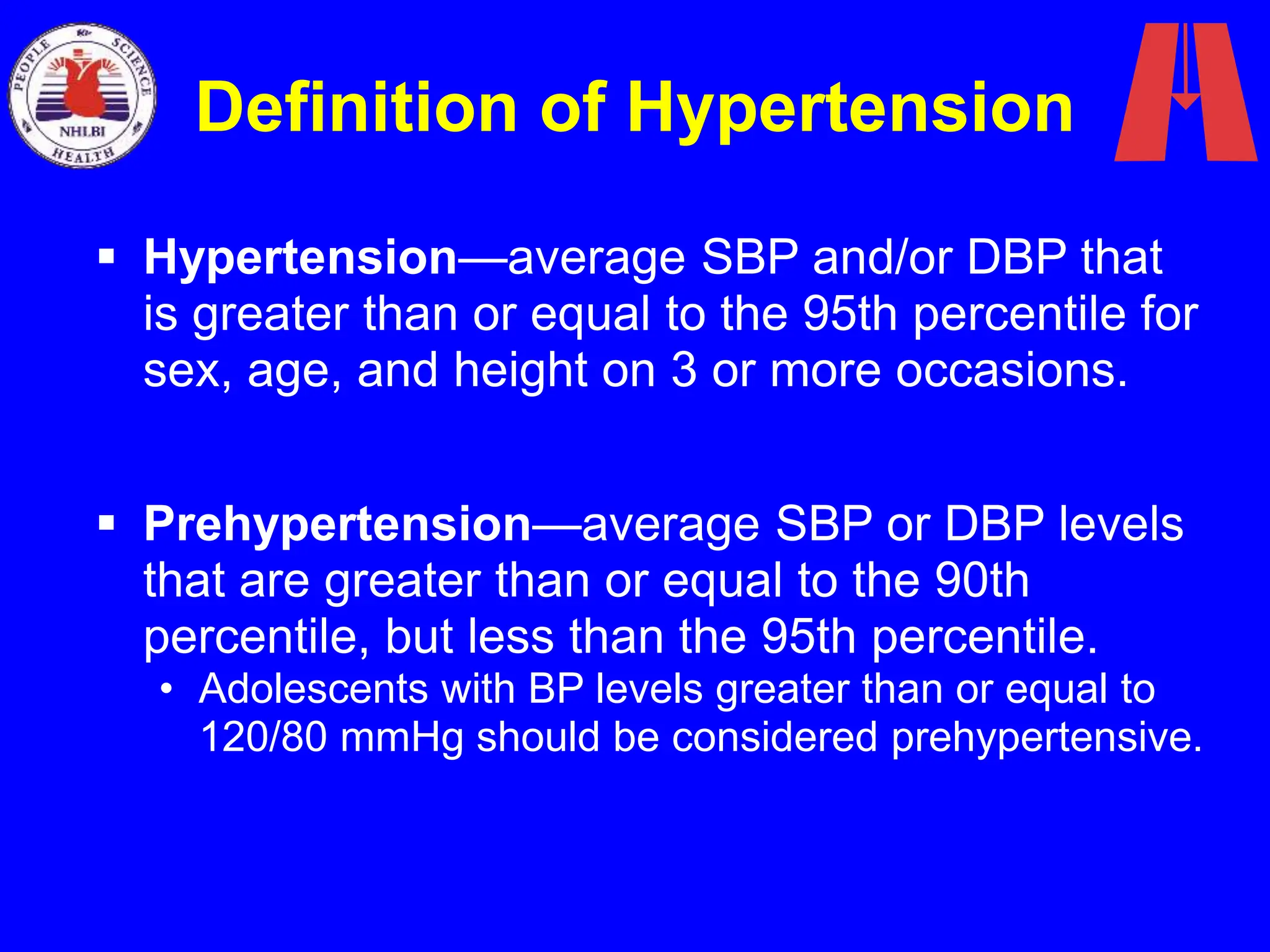 Hypertension in Children and Adolescents | PPT