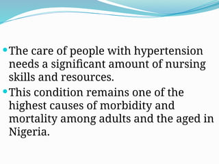 A clinical presentation on hypertension and it's complications and ...