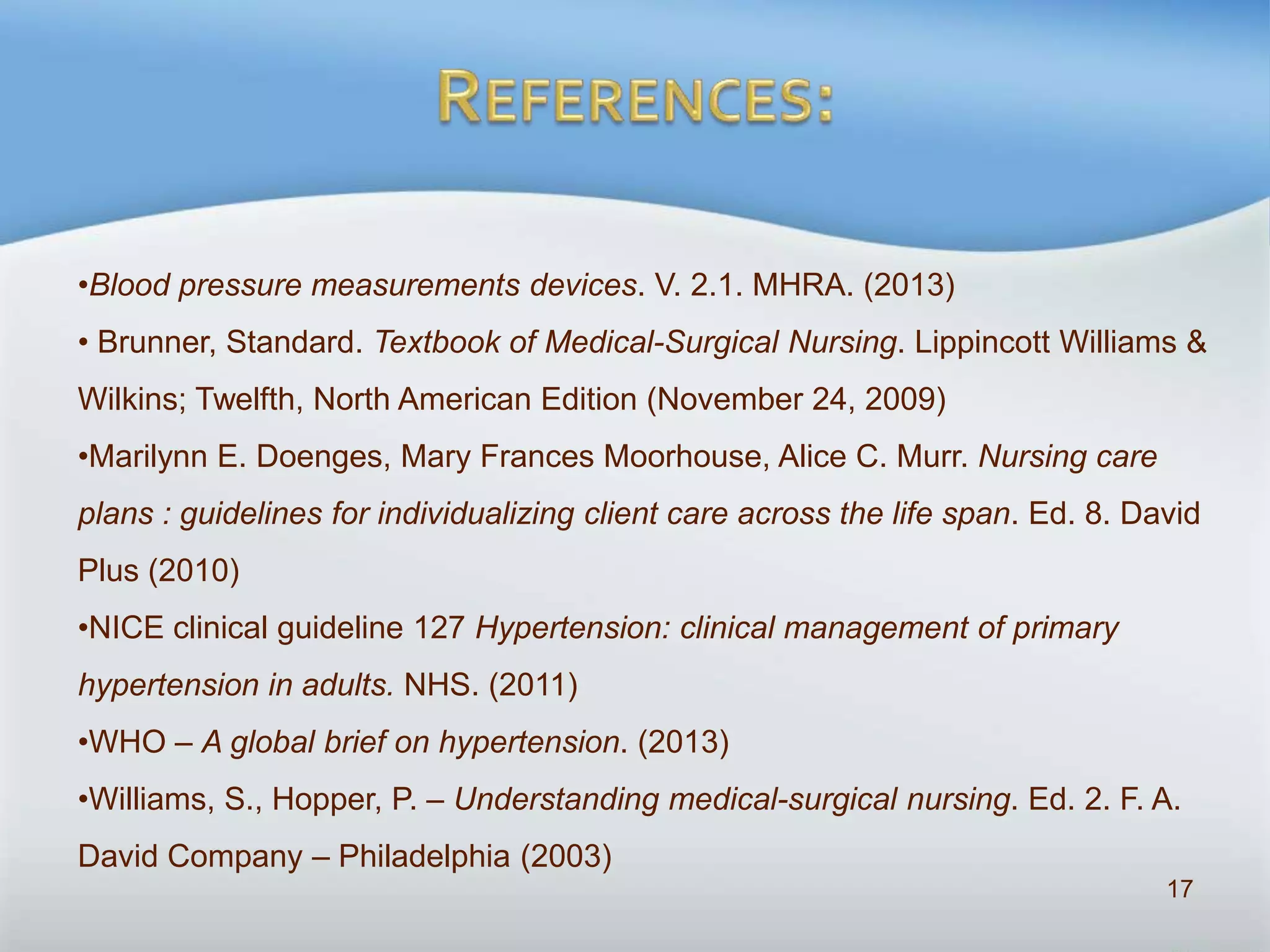 Hypertension - Nursing Practise | PPTX