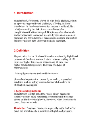 Research on high blood pressure(hypertension) | PDF