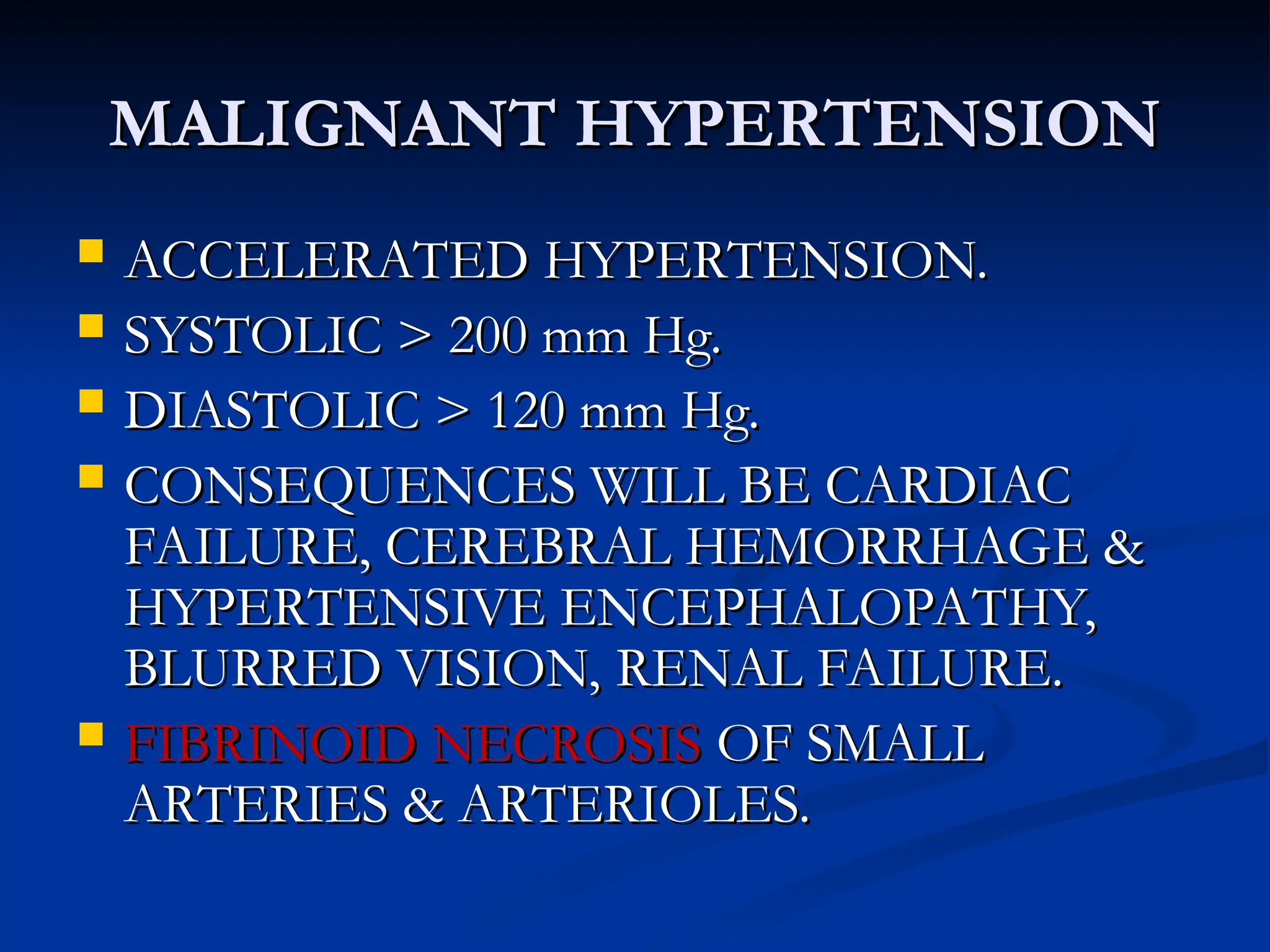 HYPERTENSION and classification and pathology | PPT