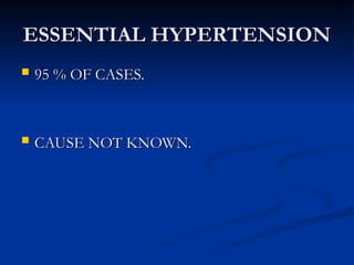 HYPERTENSION and classification and pathology | PPT
