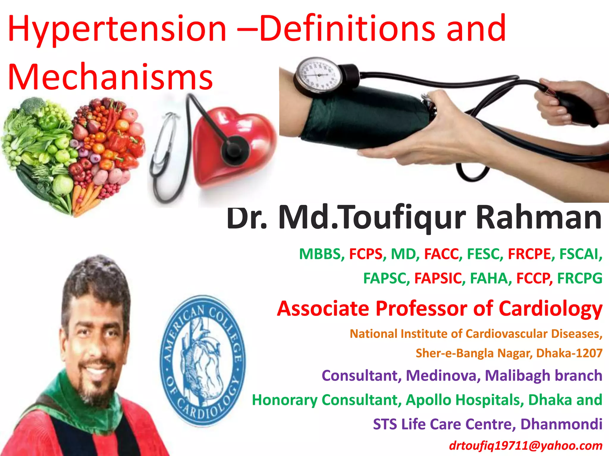 Hypertension - definitions, etiology and mechanisms | PPSX