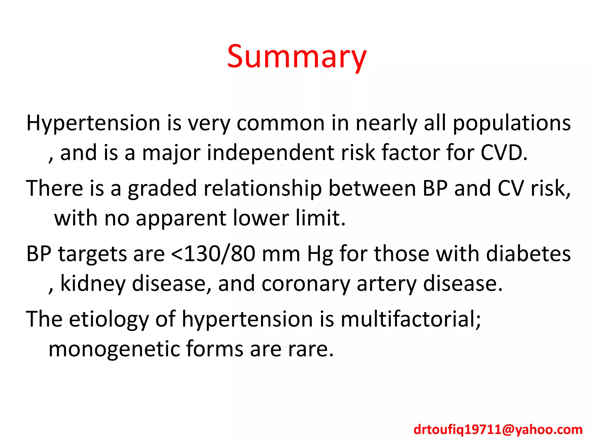Hypertension - definitions, etiology and mechanisms | PPSX