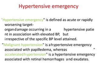 Hypertension - definitions, etiology and mechanisms | PPSX