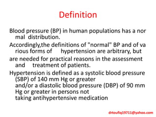 Hypertension - definitions, etiology and mechanisms | PPSX