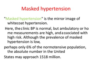 Hypertension - definitions, etiology and mechanisms | PPSX