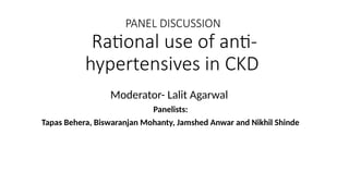 rational use of antihypertensives in CKD | PPT