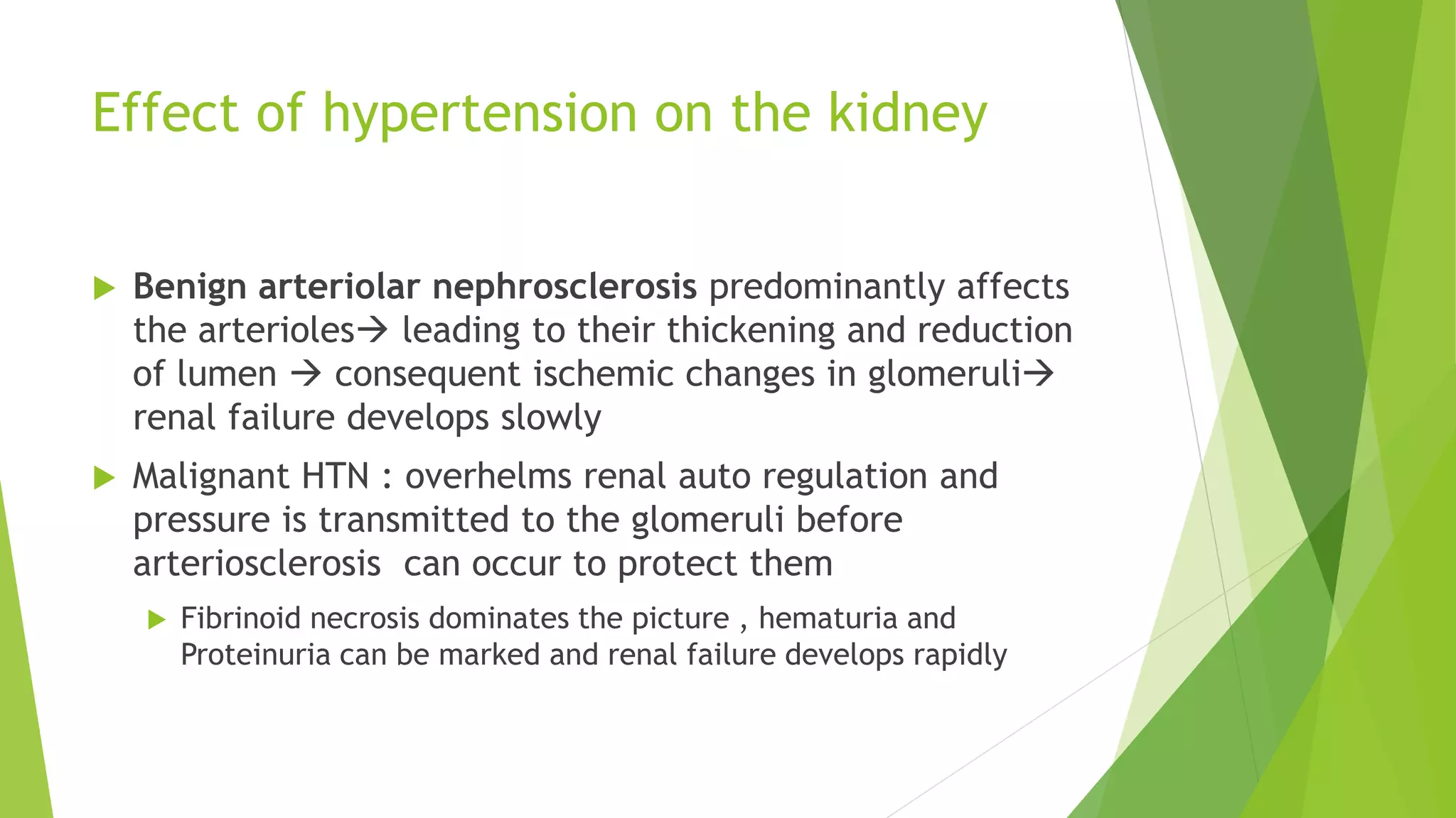 Hypertension and kidney | PPTX