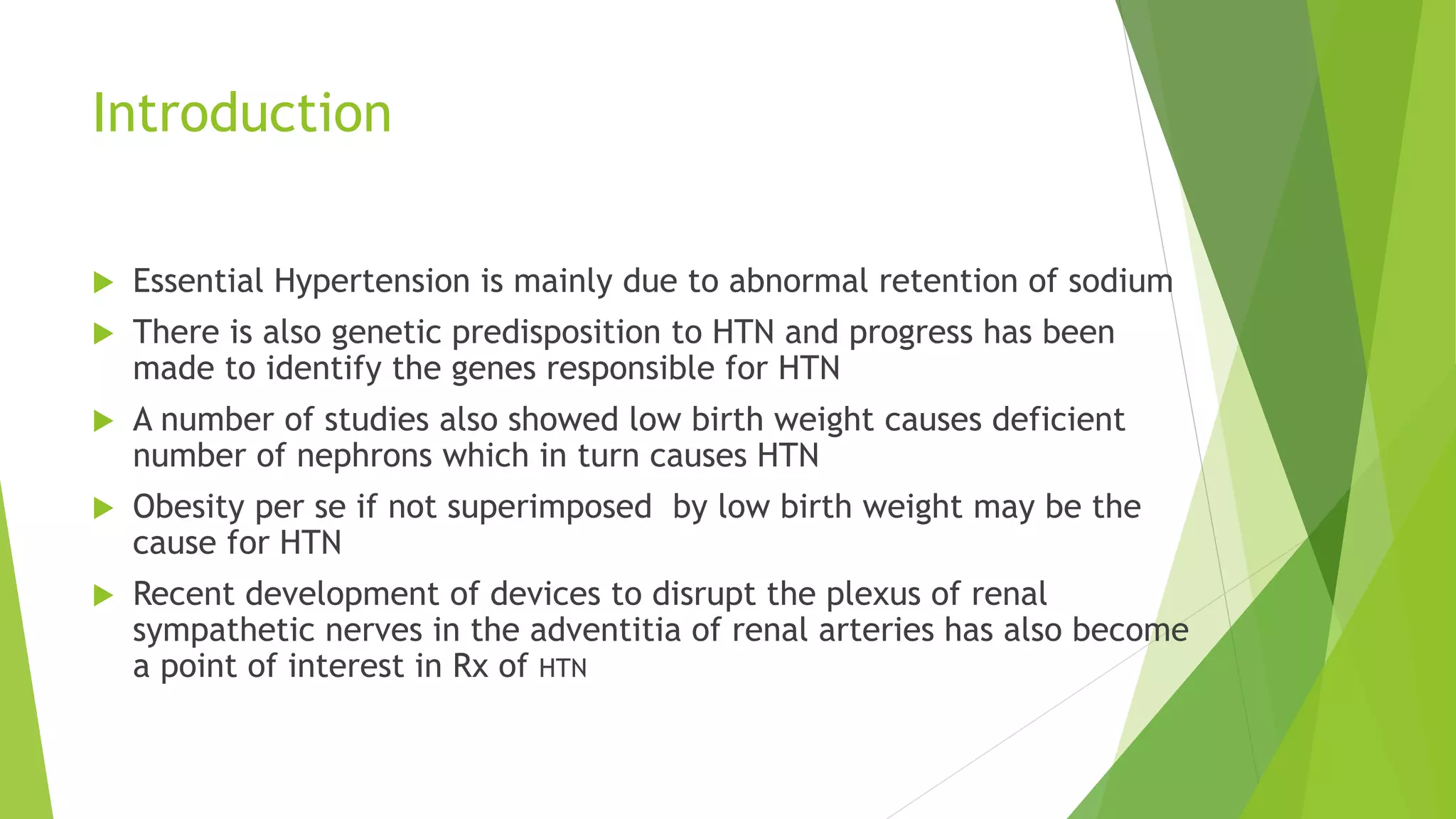 Hypertension and kidney | PPTX