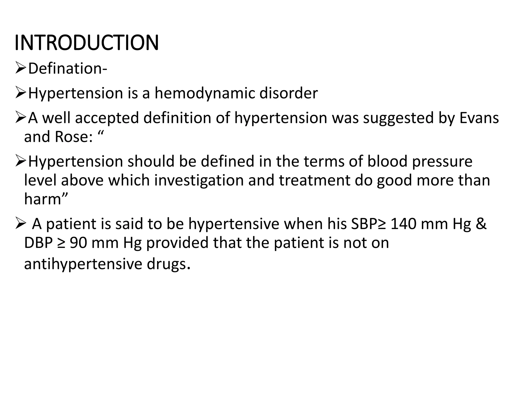 Hypertension an introduction | PPTX