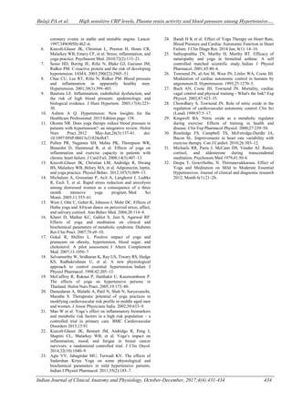 Effects of yoga/pranayama and meditation on hypertension | PDF