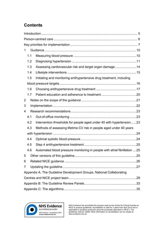 Hypertension clinical management of primary hypertension in adults | PDF