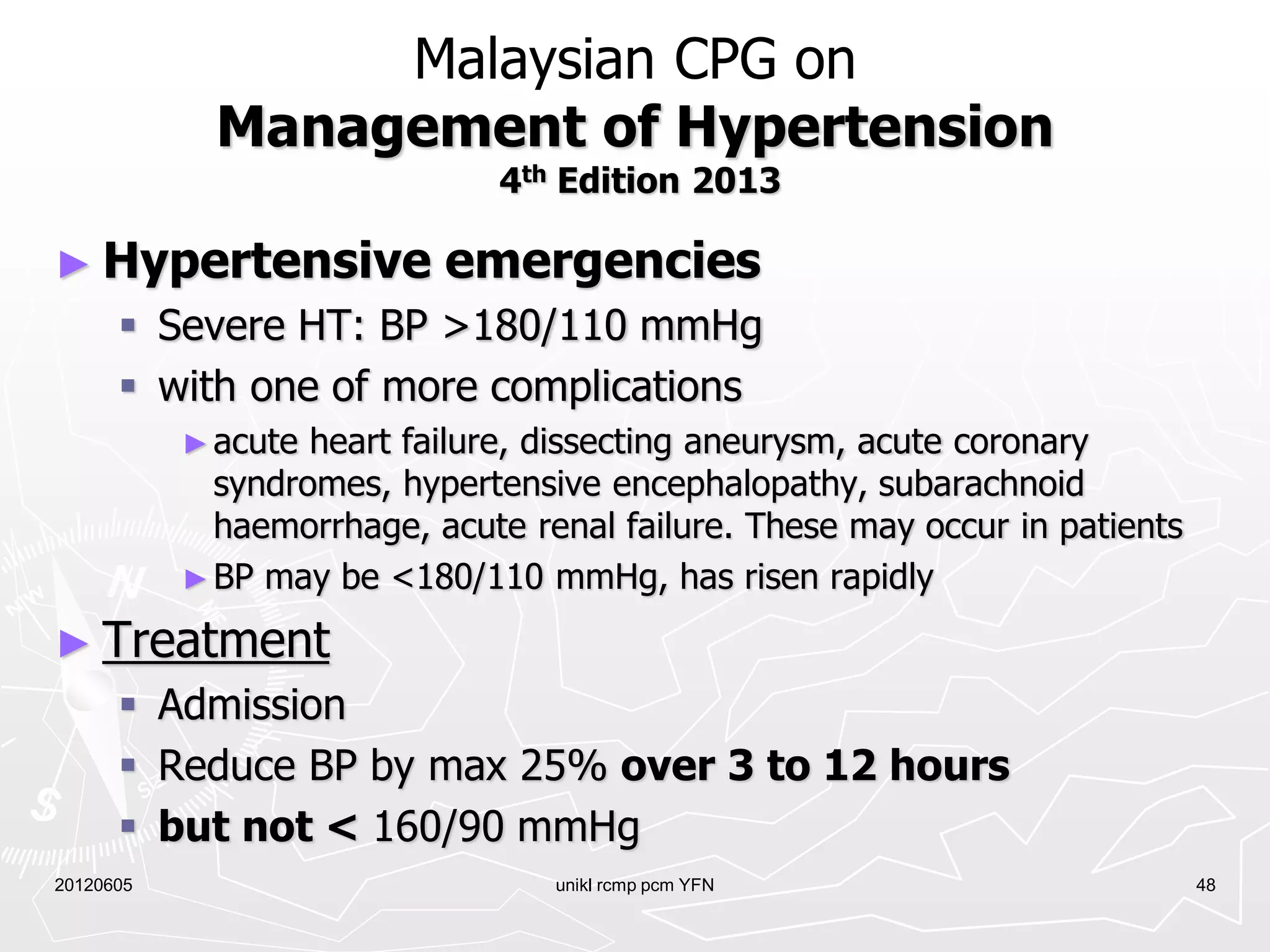 Hypertension diagnosis & assessment 2018 | PDF