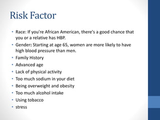 Hypertension education | PPTX