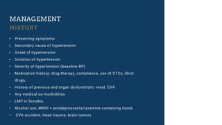 Hypertension Emergencies and their managementpptx | PPTX