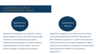 Hypertension Emergencies and their managementpptx | PPTX