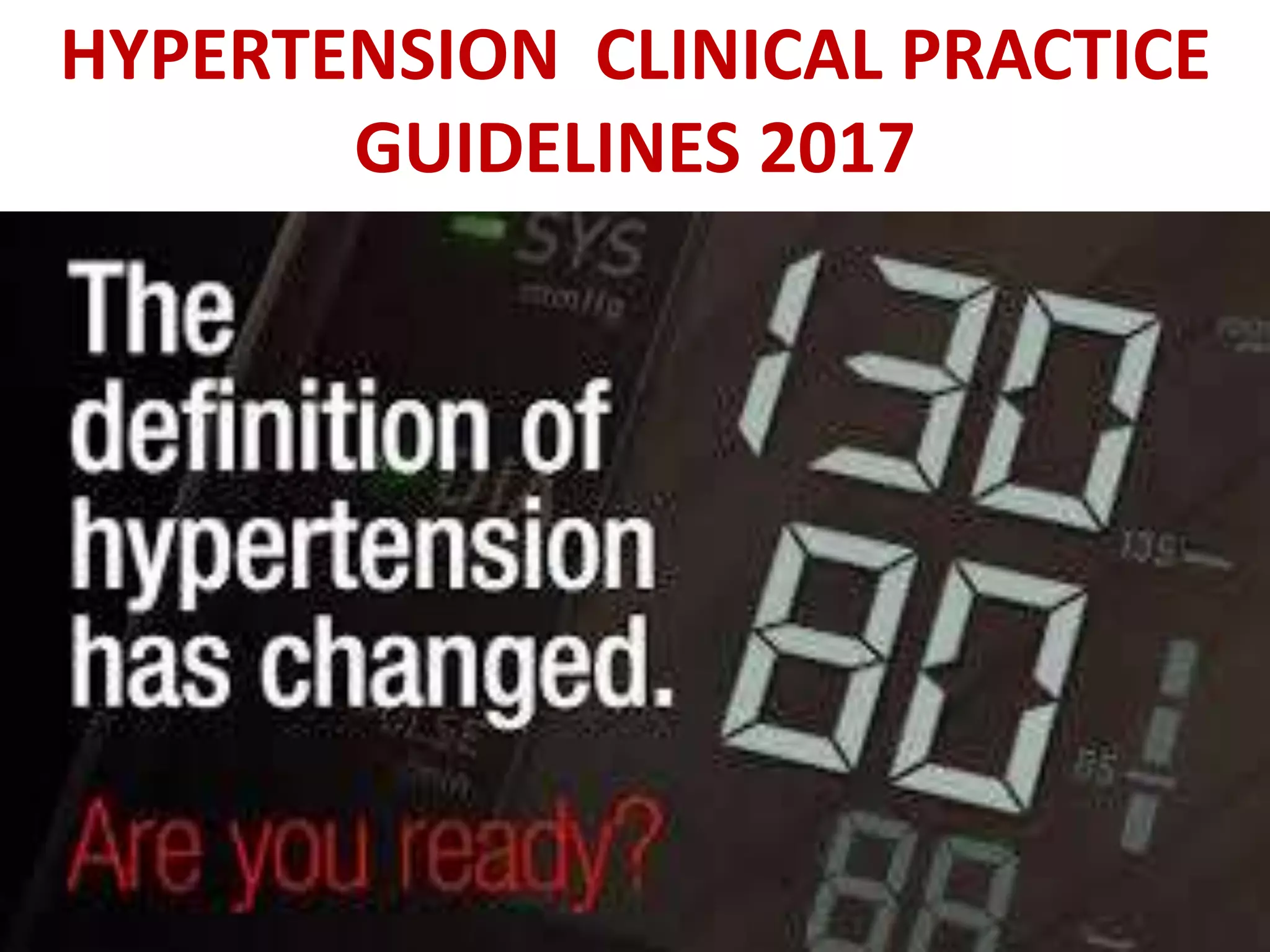 Hypertension guidelines | PPTX