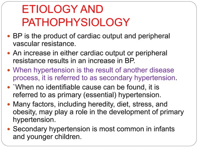 Hypertension in children | PPTX | Heart and Cardiovascular Diseases ...