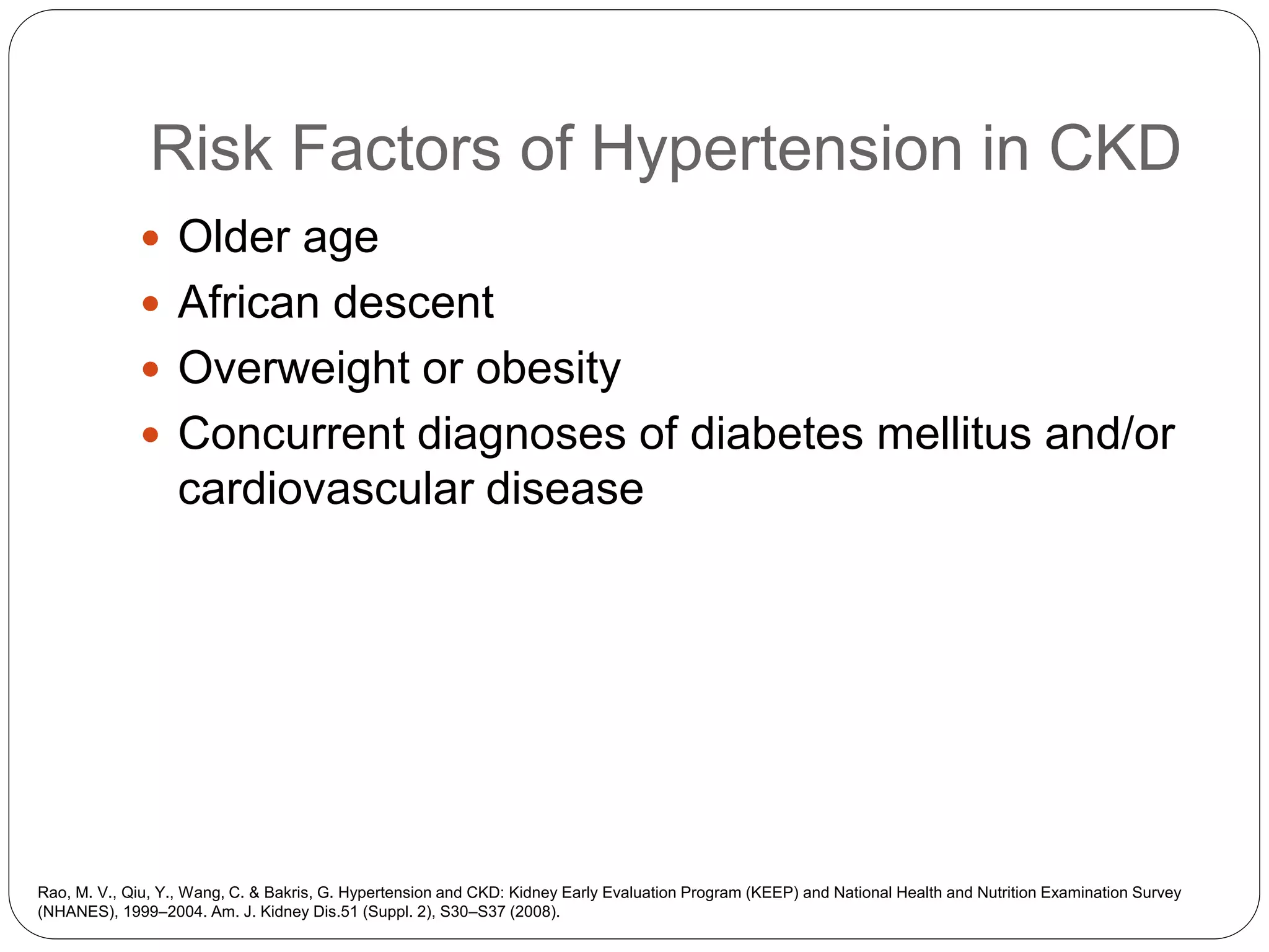 Hypertension in Chronic Kidney Disease | PPTX