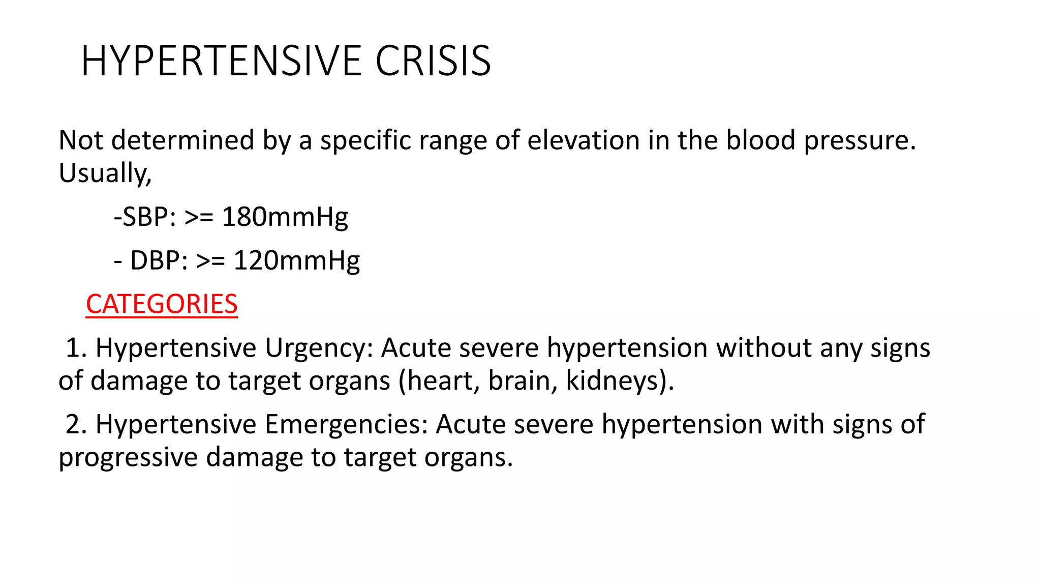 Hypertension in emergency | PPT