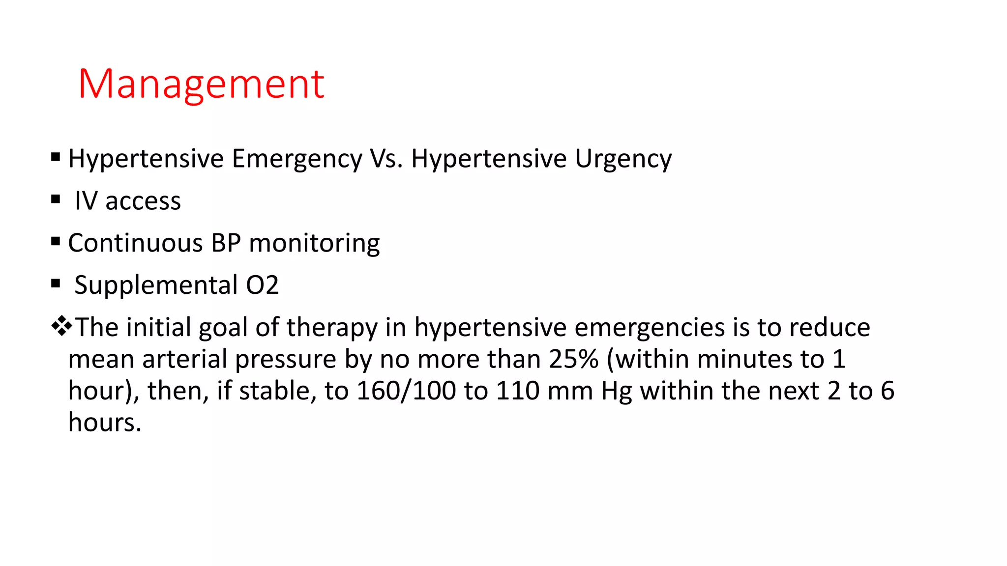 Hypertension in emergency | PPT