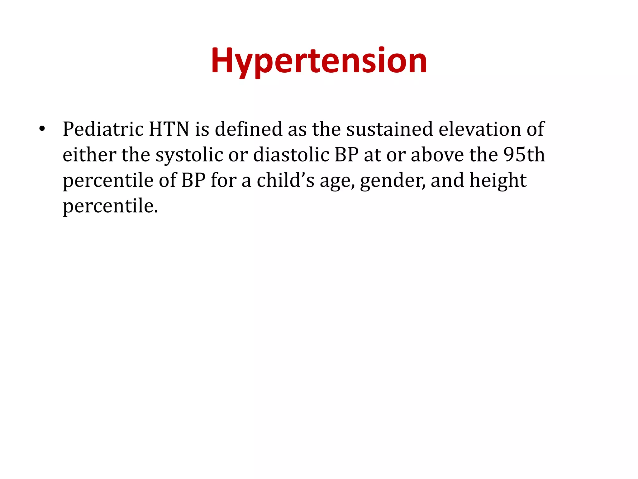 Hypertension in newborn and children | PPTX
