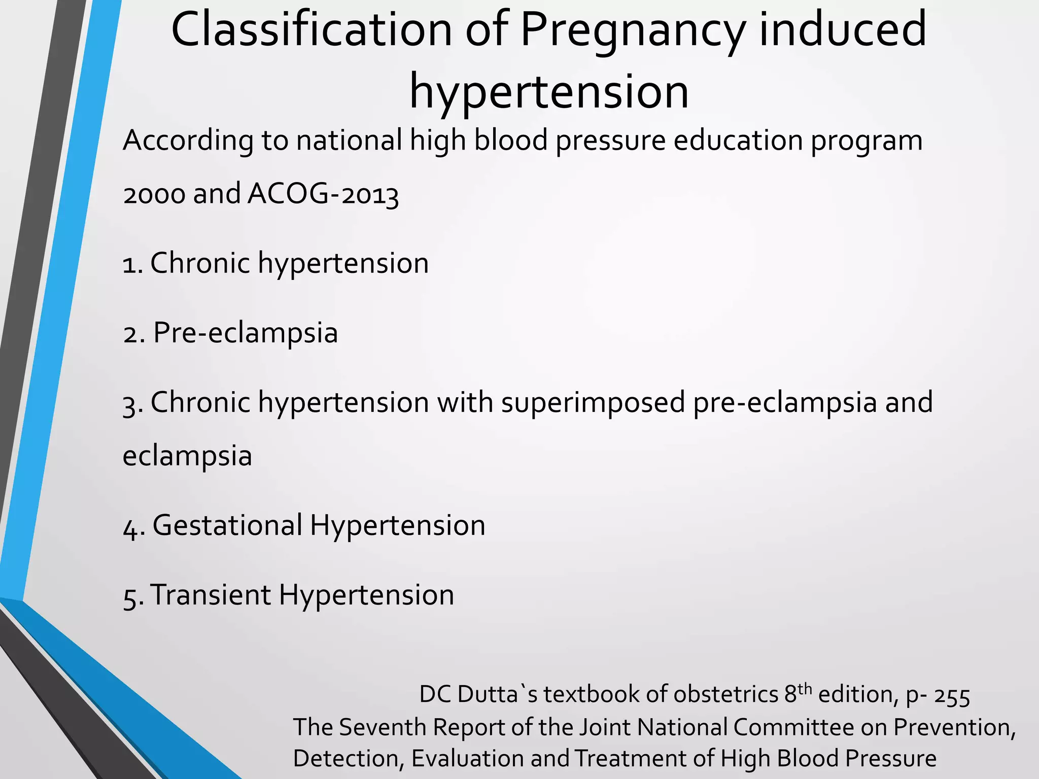 Hypertension in pregnancy | PPTX