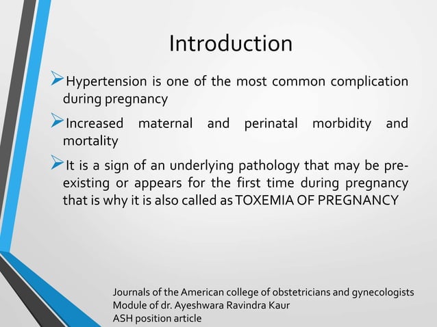 Hypertension in pregnancy | PPTX | Pregnancy | Reproductive Health