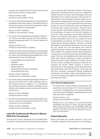 Hypertension in pregnancy acog 2013 | PDF