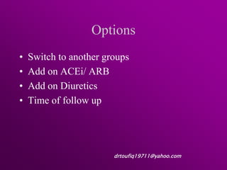 Hypertension - Role of ARBs ( Case based & Evidence based) | PPT