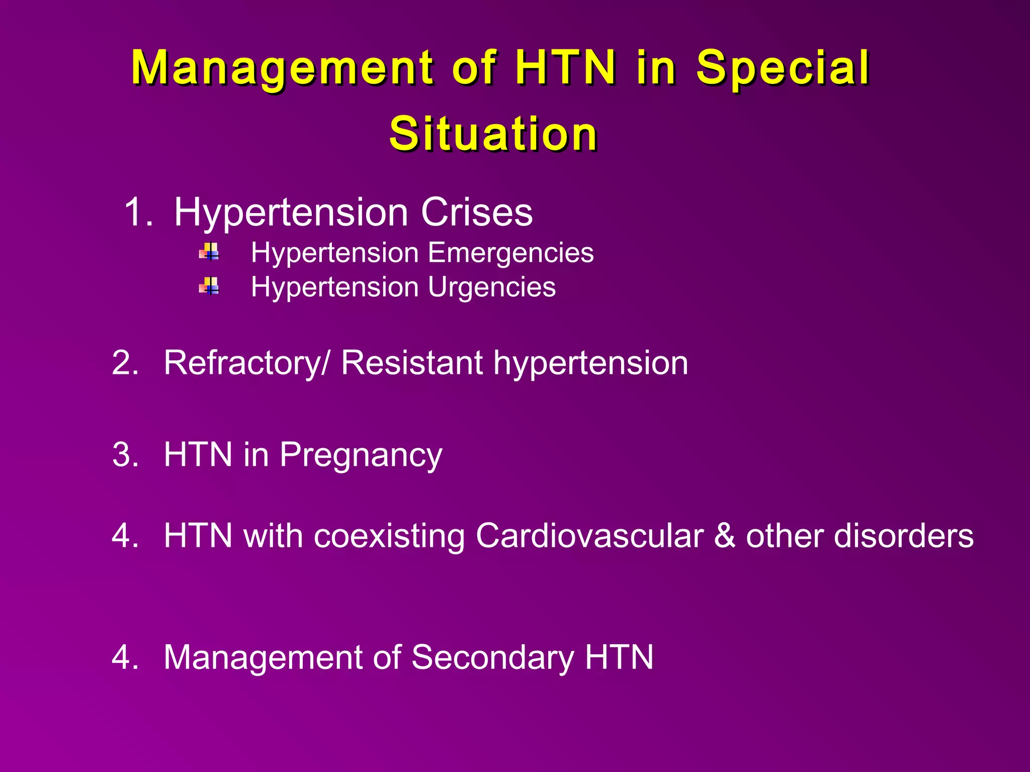 Management of Hypertension | PPT