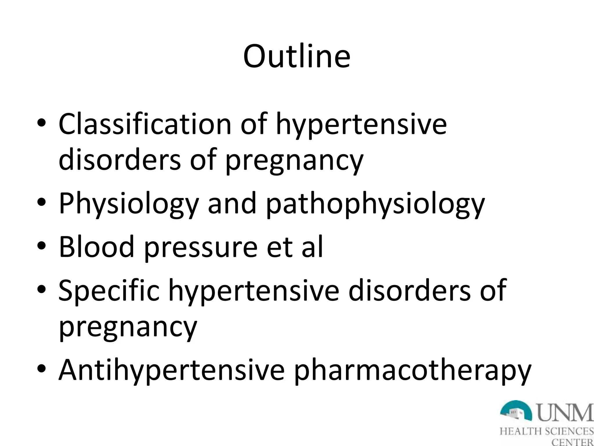 Hypertensive disorders in pregnancy | PPTX