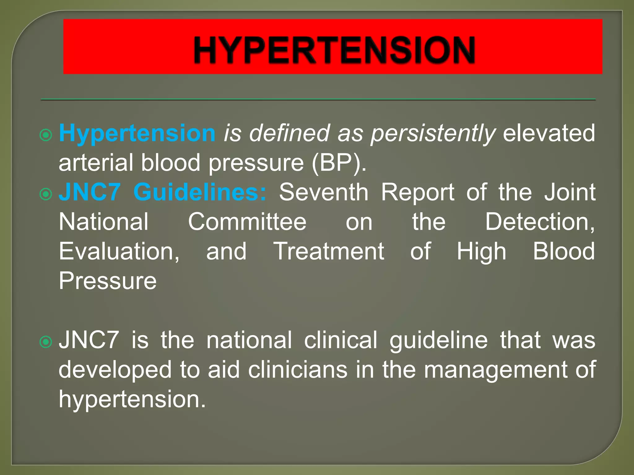Hypertension pathophysiology | PPTX