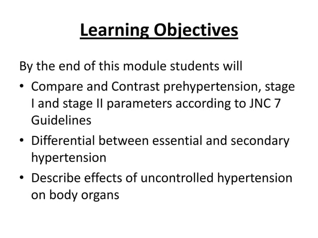 Hypertension power point for module | PPTX