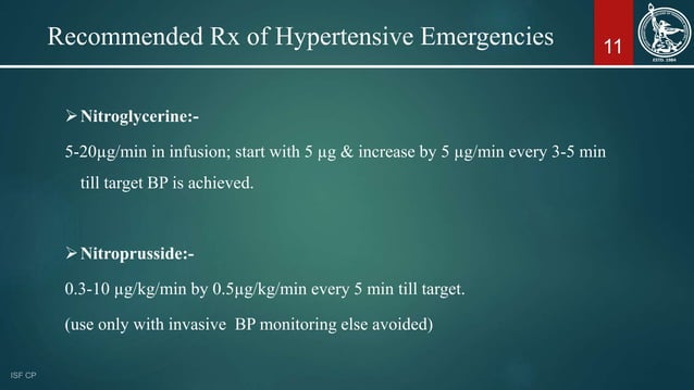 HYPERTENSIVE EMERGENCY | PPTX