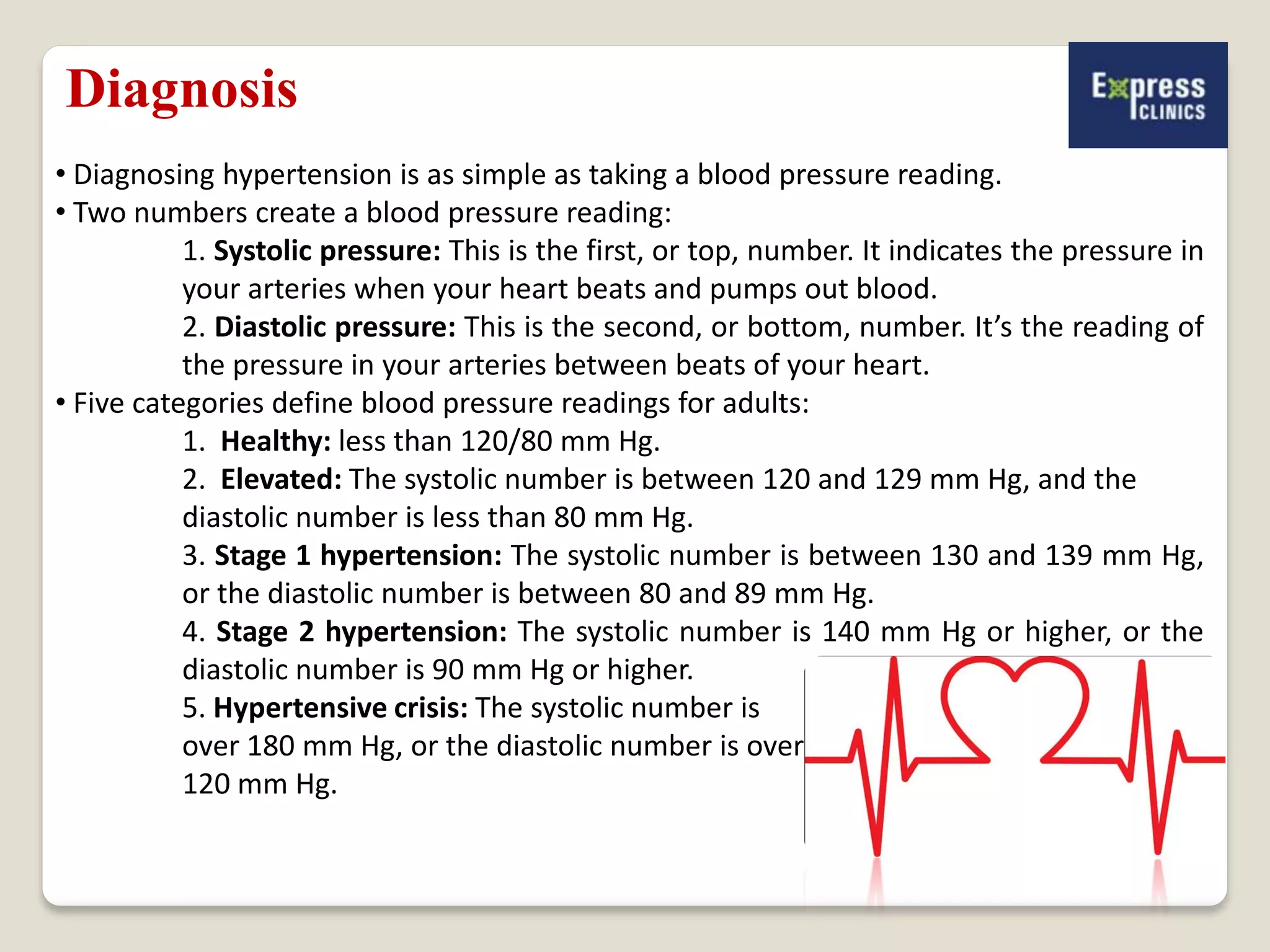 Hypertension - Causes Symptoms Diagnosis and Treatment | PDF