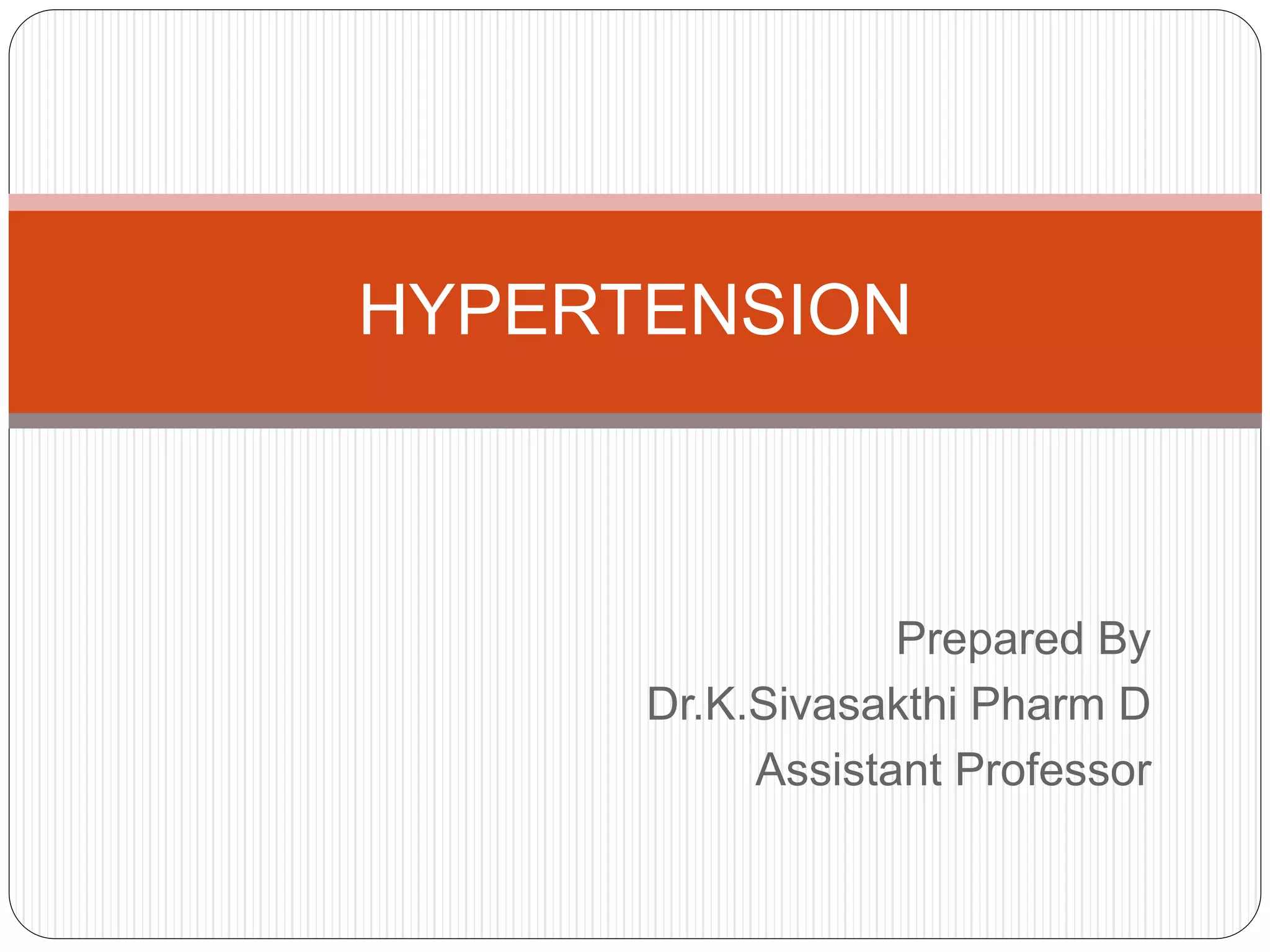 Hypertension ppt | PPTX