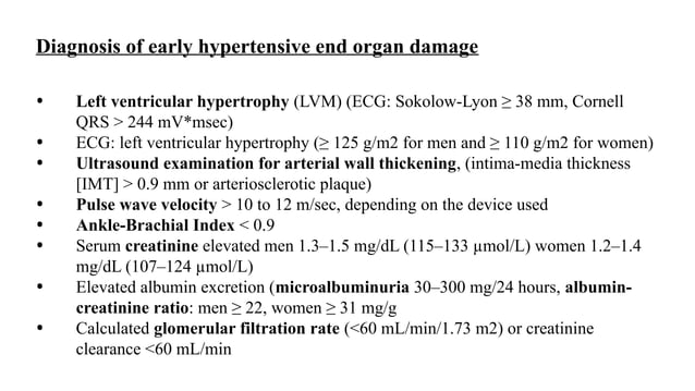Hypertension & target organ damage ug.pptx | Heart and Cardiovascular ...