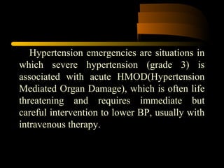 Hypertensive emergencies | PPT