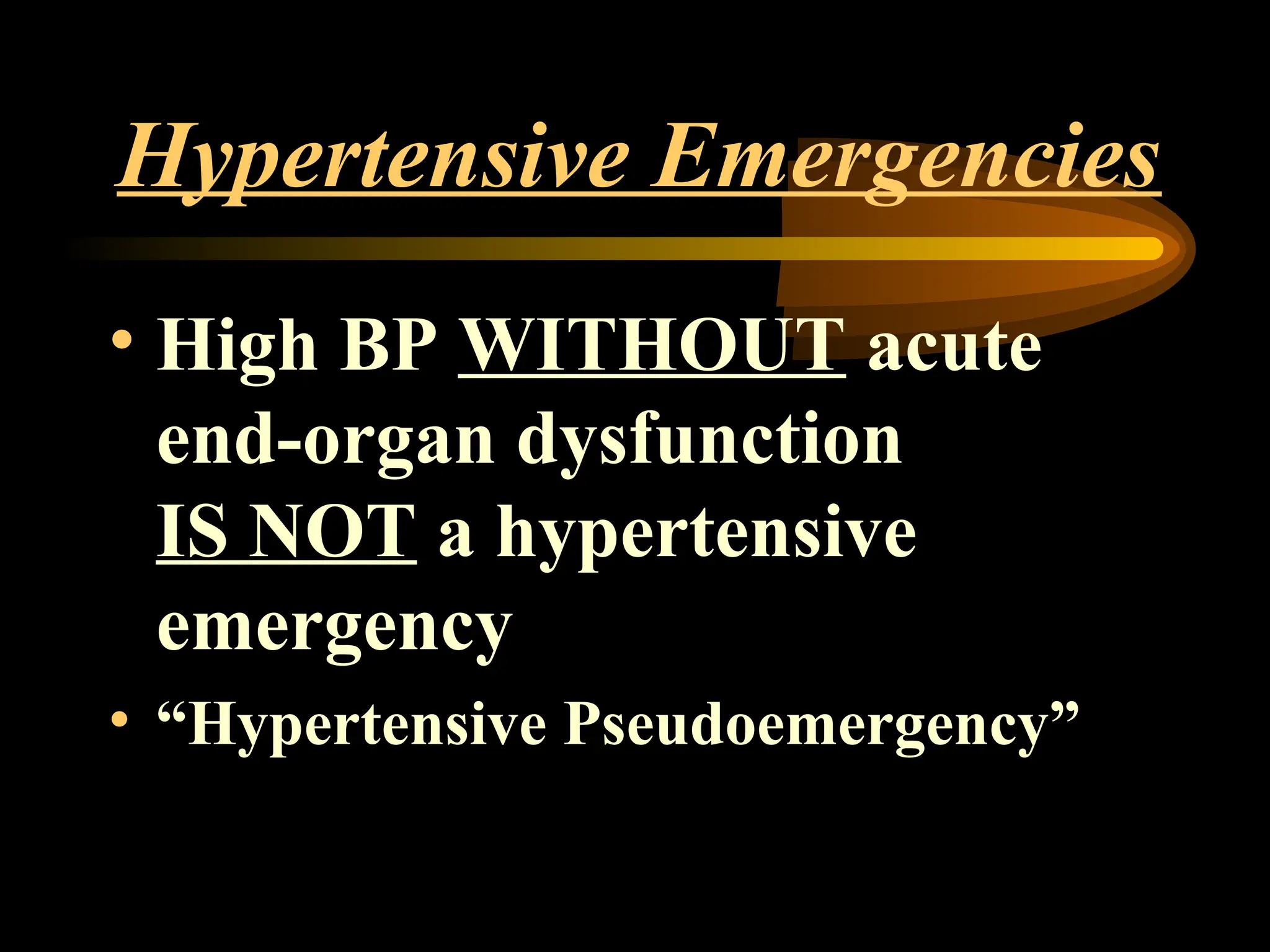 Hypertensive-Emergencies guidelines et pratical interactions | PPT