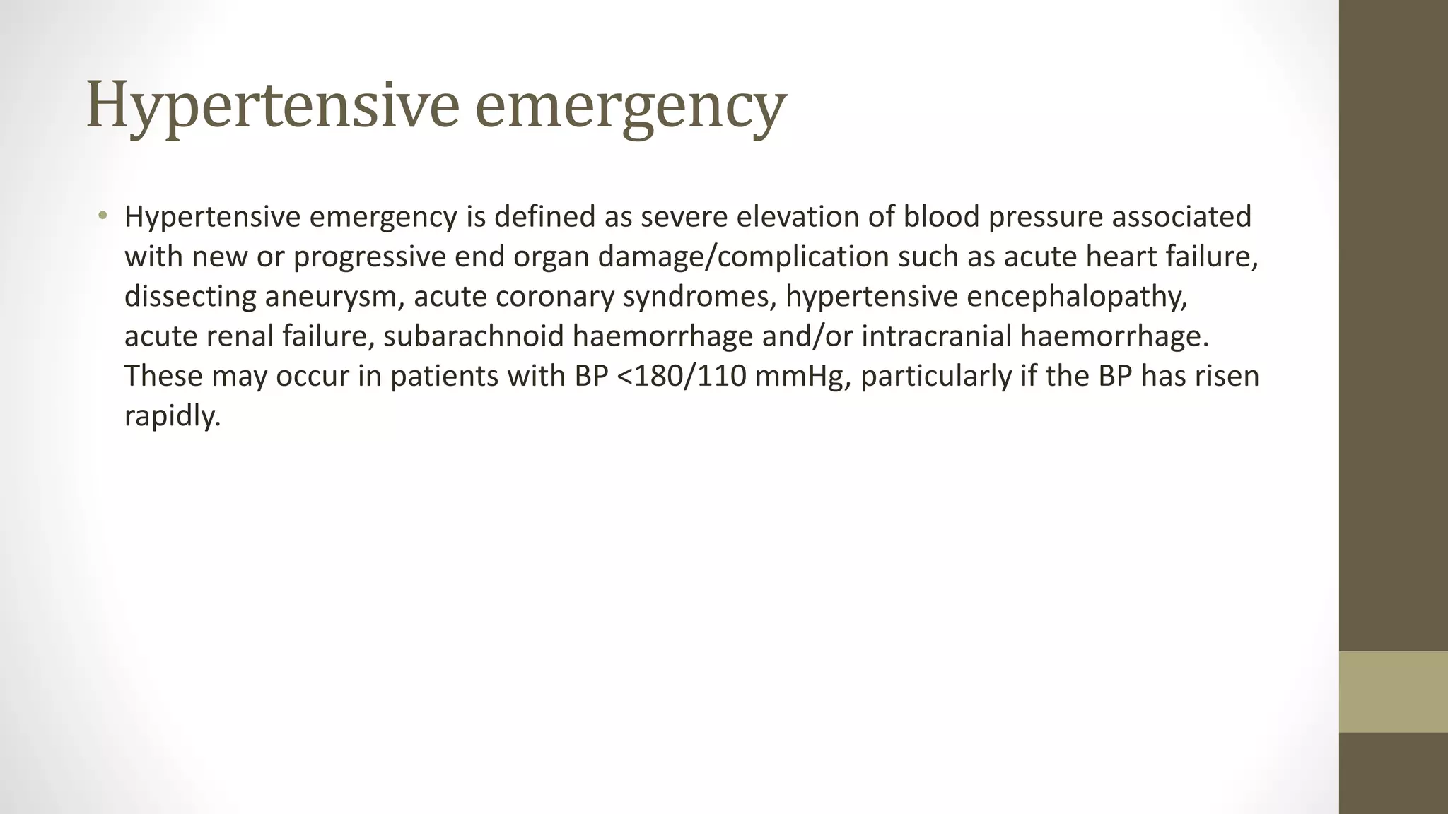 Hypertensive crisis | PPTX