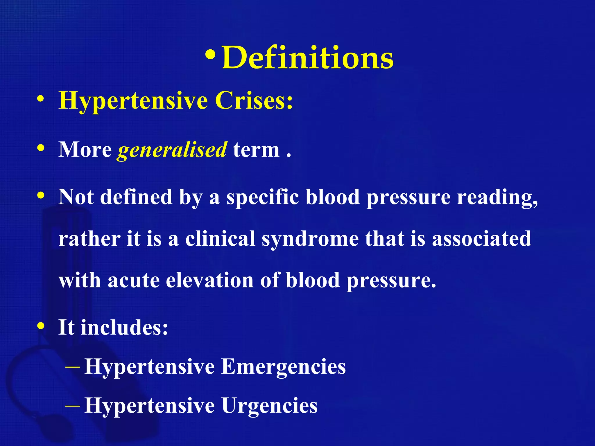 Hypertensive emergenciec & urgencies | PPT