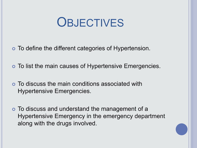 Hypertensive emergencies | PPTX