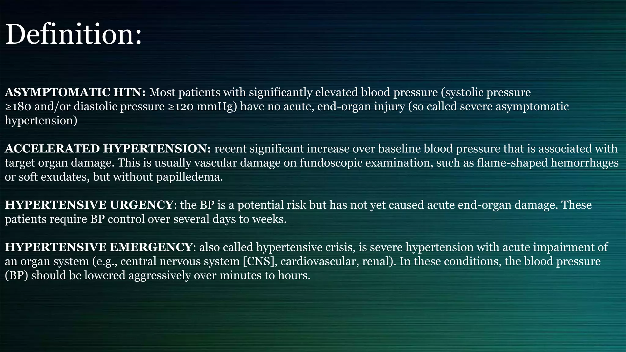Hypertensive emergencies | PPTX | Heart and Cardiovascular Diseases ...