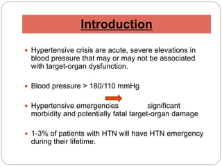 Hypertensive emergencies | PPTX