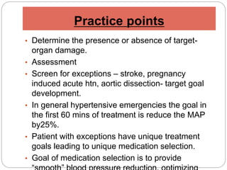 Hypertensive emergencies | PPTX